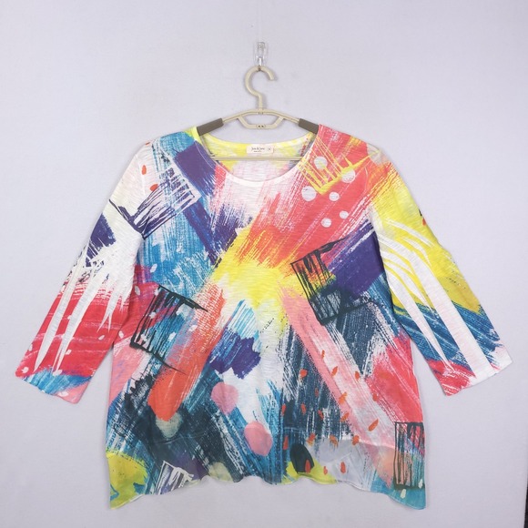 Jess & Jane | Tops | Jess Jane Top Plus Size 2x Art To Wear Abstract ...